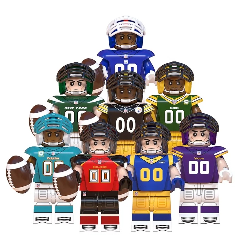 NFL Professional Rugby Player Steelers Rams Giants Buccaneers Mini ...