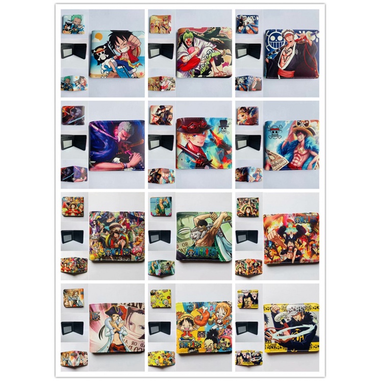 One Piece Wallet Luffy Ace Zoro Anime Card Holder Coin Purse Cartoon ...