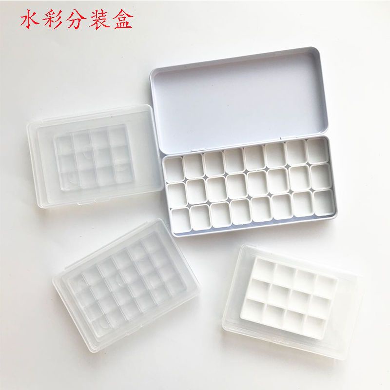 Watercolor Paint Packing Box Empty Box Iron Box Small White Box Iron ...