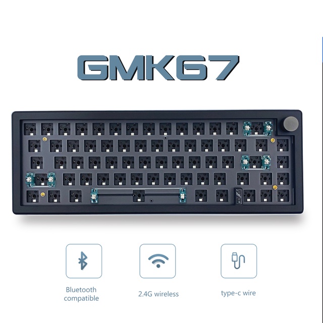 GMK67 65% Gasket Bluetooth 2.4G Wireless Hot-swappable Customized ...