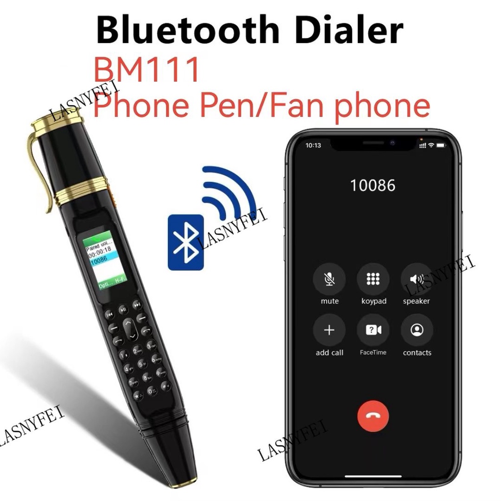 BM111 Mobile Phone Pen Dual SIM Camera Fan Bluetooth Dialer Radio ...