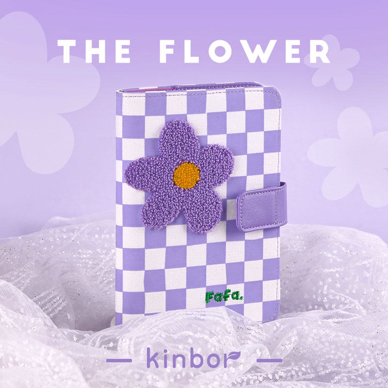 Kinbor Checkerboard Flower A6 Hand Book Girl Cute Record Book Notebook ...