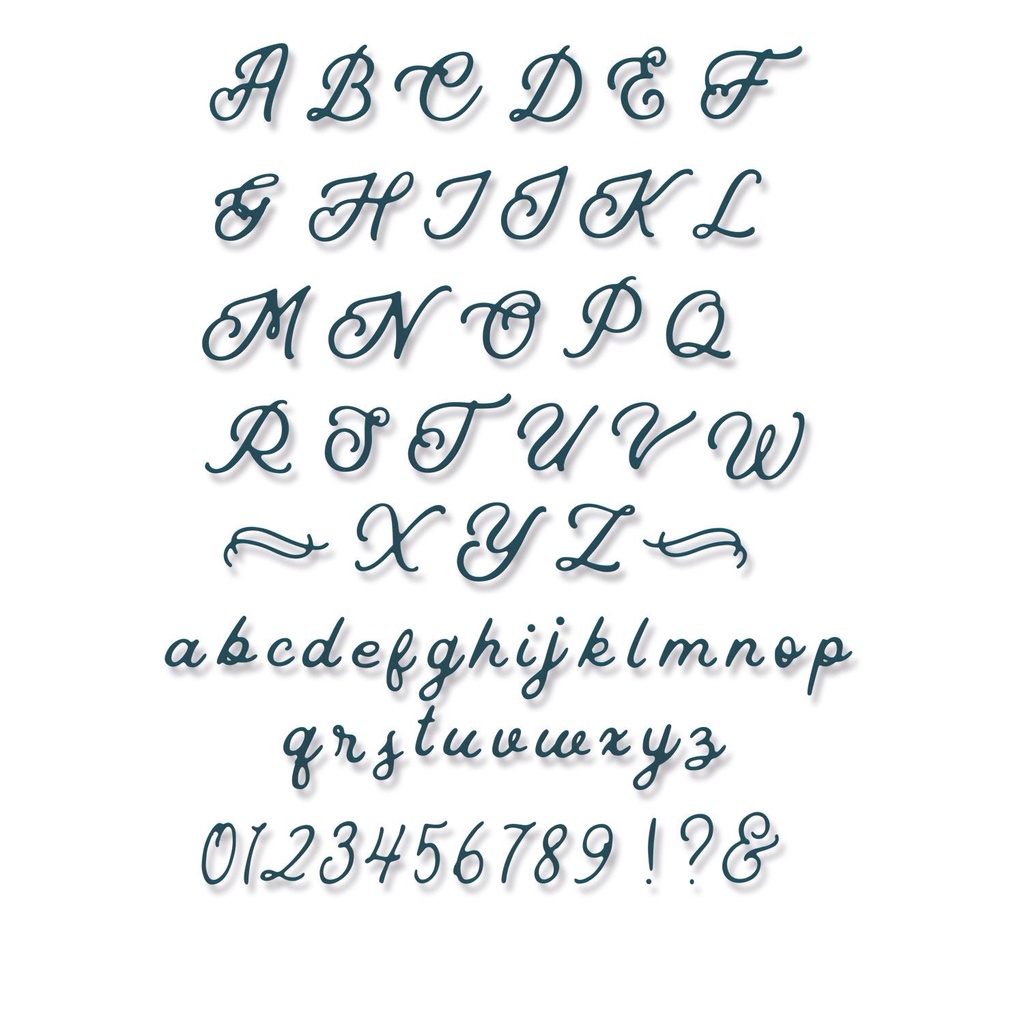 Sizzix Thinlits Die Scripted Alphabet Shopee Philippines 9910