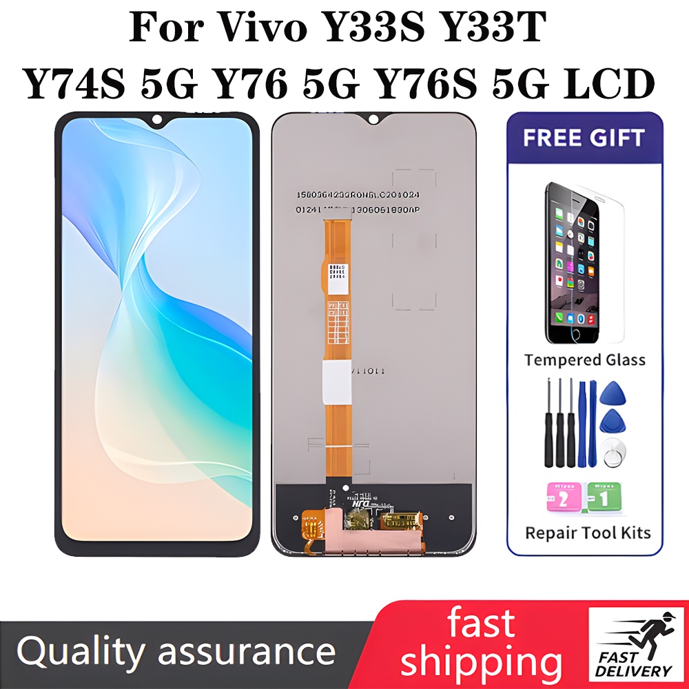 For Vivo Y33S Y33T Y74S 5G Y76 5G Y76S 5G Lcd Touch Screen Digitizer Component Replacement ...