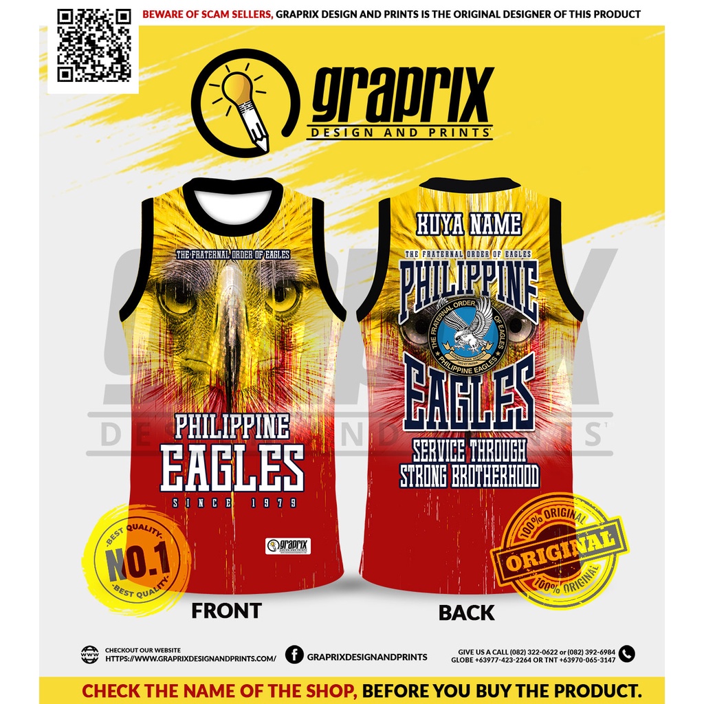 Eagles on Fire Singlet Full Sublimation CUSTOMIZE Kuya Name Basketball ...