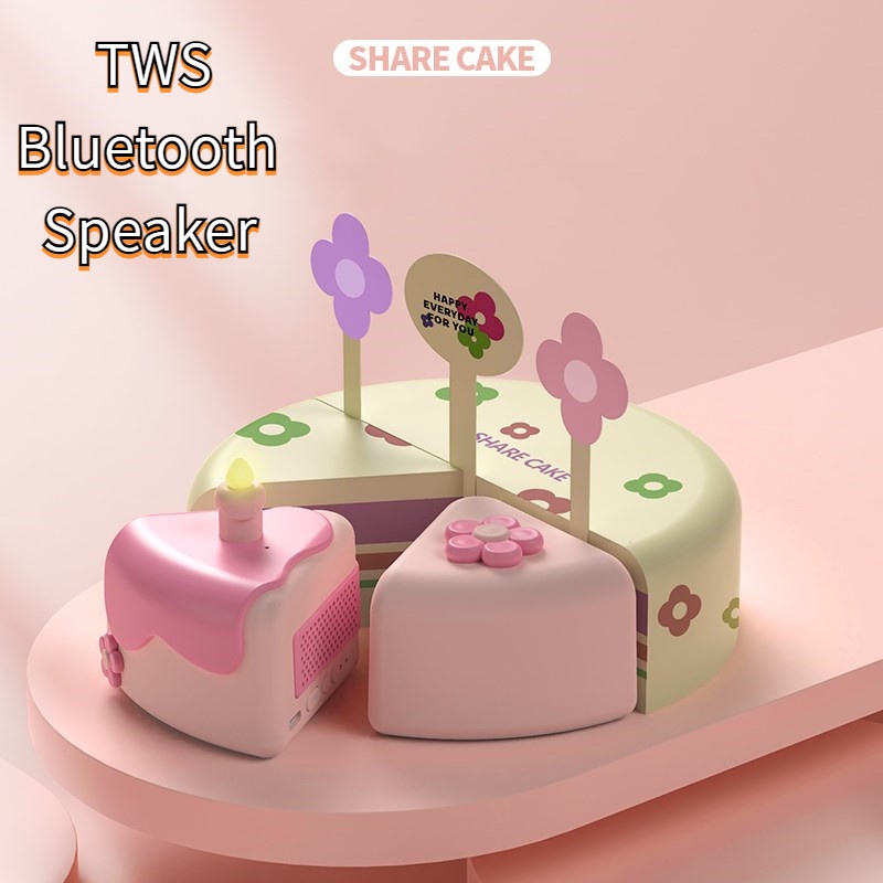 Share Cake TWS Bluetooth Speaker Electronic Candle Nightlight Wireless ...