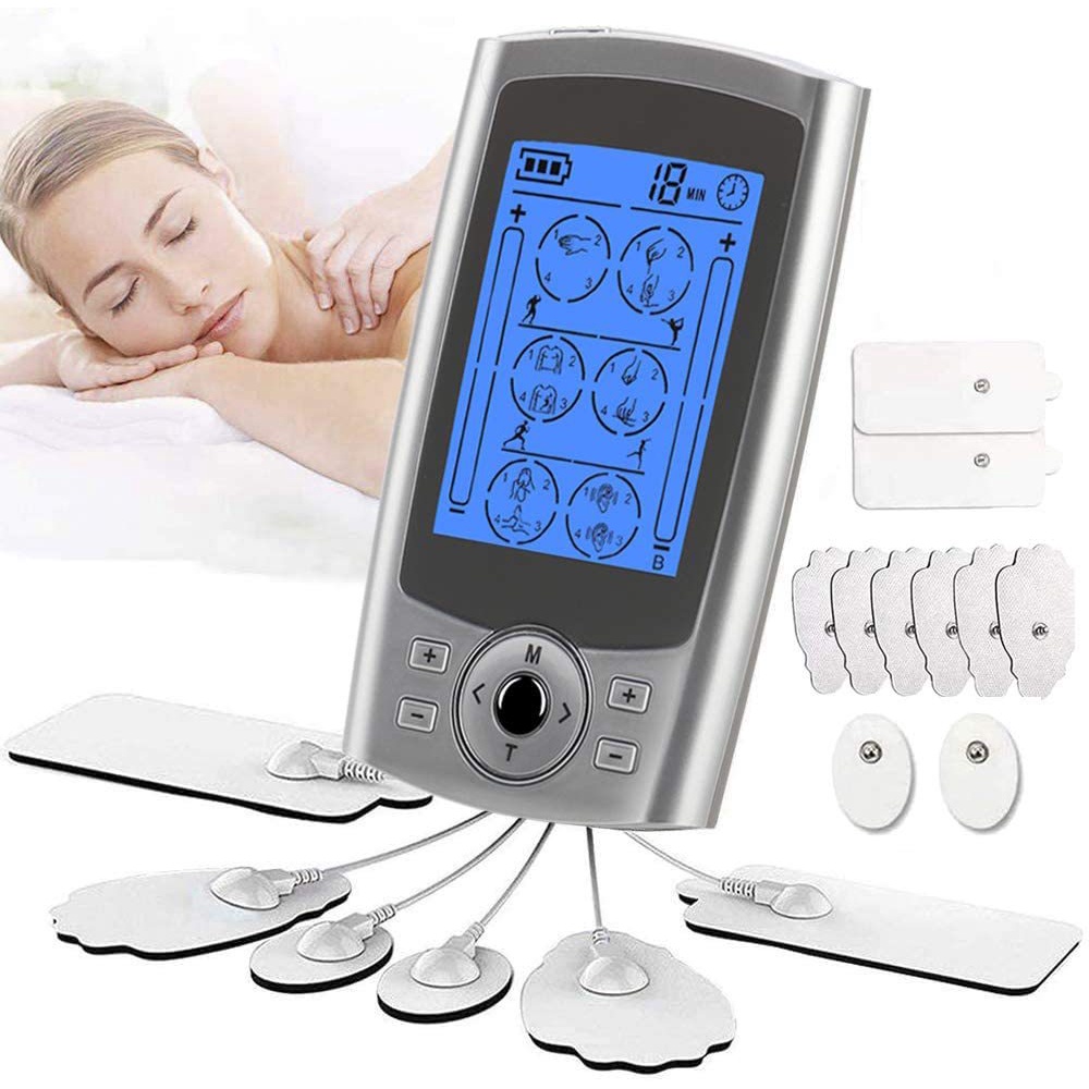 TAKROL 16 Mode Dual Output Digital Electronic Pulse Massager EMS Muscle ...