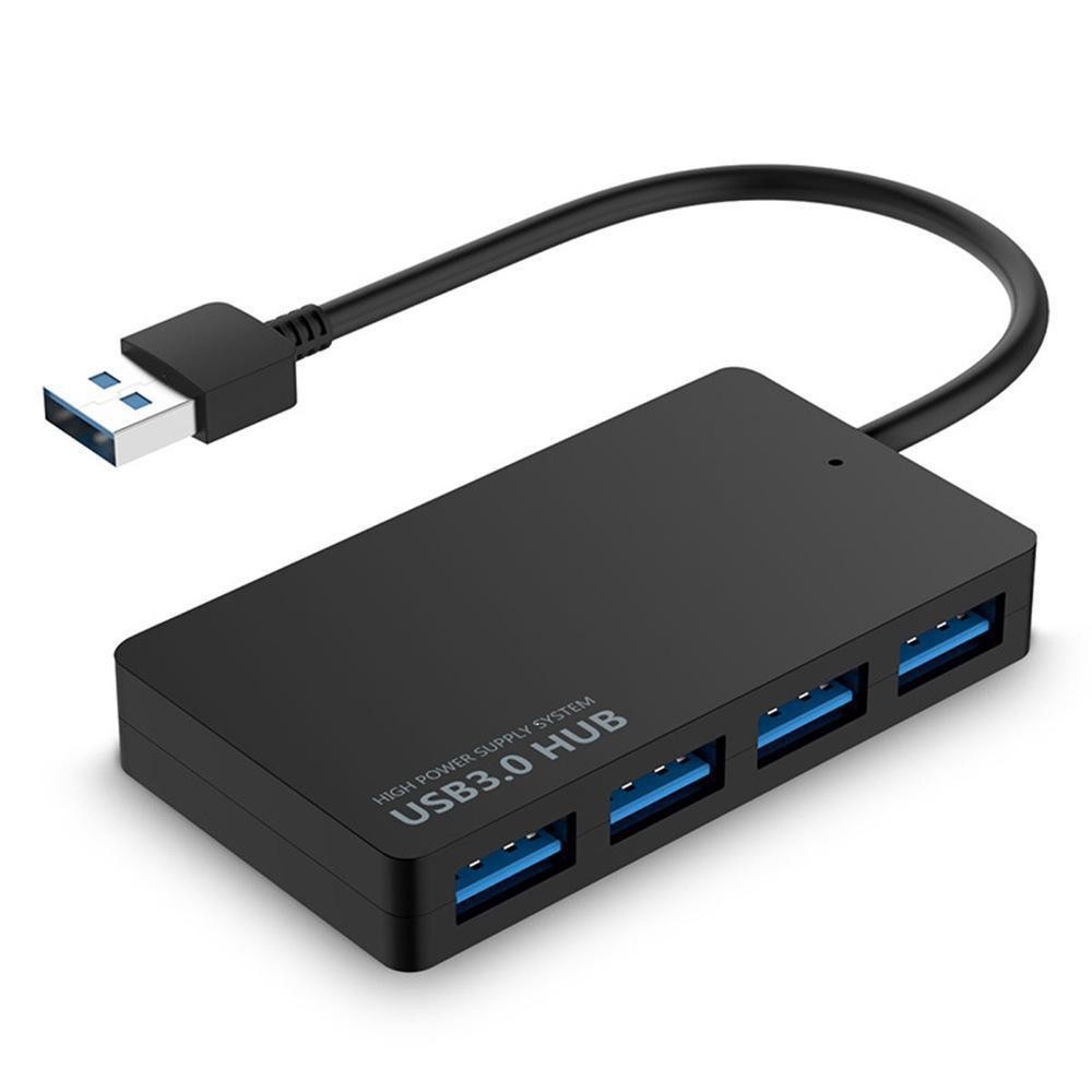Black Ultra-Thin 4-Port USB 3.0 Hub 1-4 Splitter Computer Hub Usb Hub 3 ...