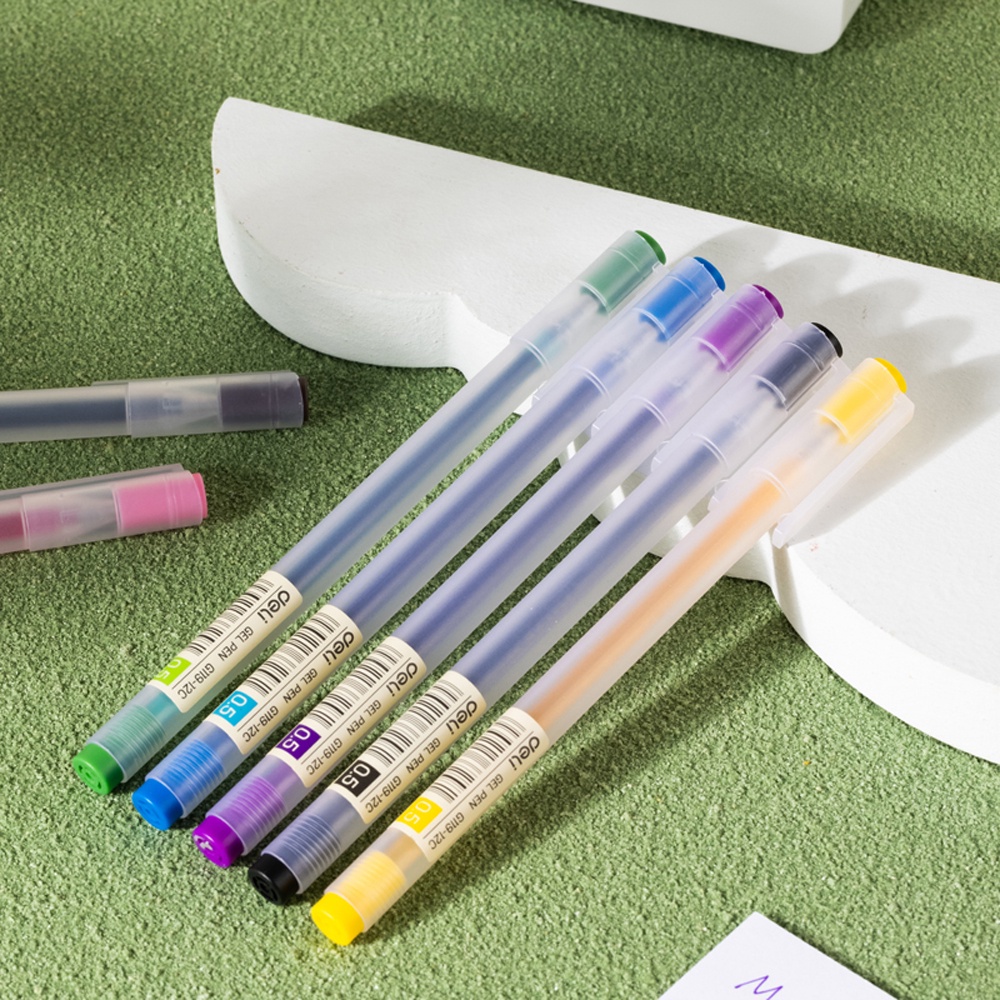 Deli 12 Colors Gel Pen 0.5mm Ballpen 12 Pcs/Box Smooth Writing Pen ...
