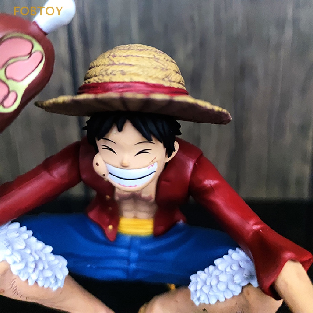 FOBTOY 1Pc One Piece Luffy Eat Meat Figure Anime Country Luffy PVC ...