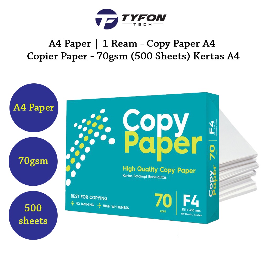 A4 Paper 1 Ream - Copy Paper A4 Copier Paper - 70gsm (500 Sheets ...