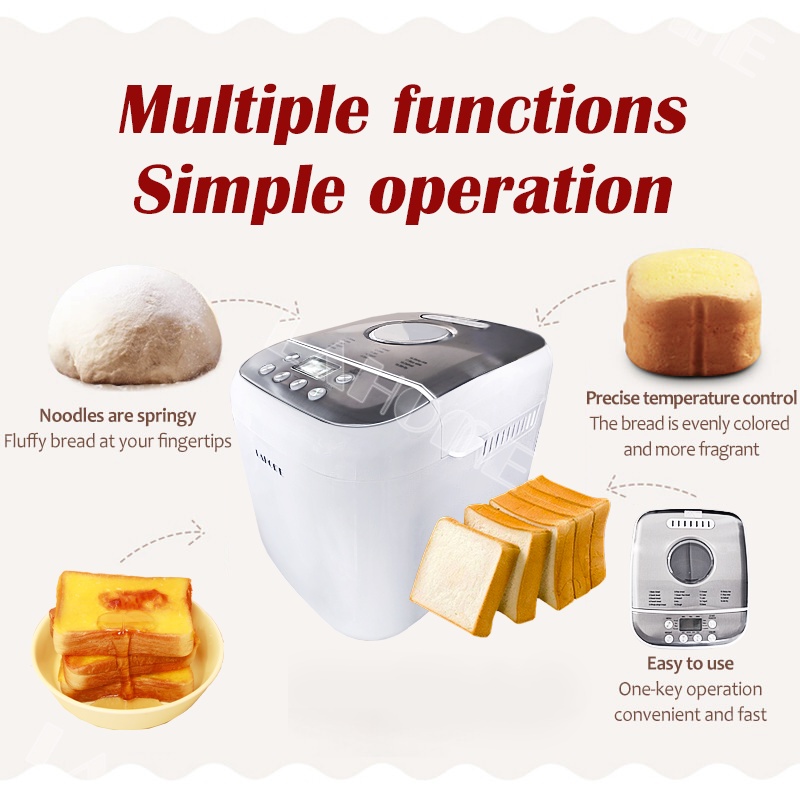 Lahome Smart Automatic 19 In 1 Bread Machine Programmable Maker ...