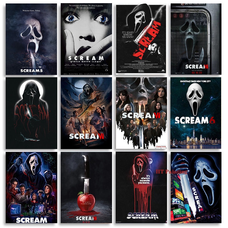 Classic Horror Horror Movie 2023 Scream Series Poster Painting Wall Art ...