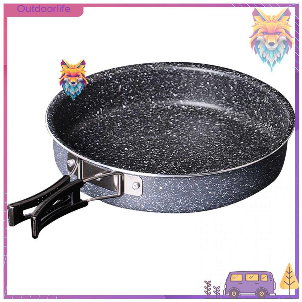 Nonstick Camping Frying Pan - Picnic Heavy Duty Durable Warp Resistant ...