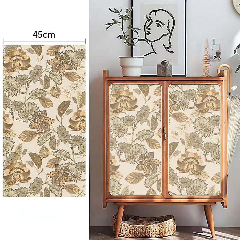 PVC Vintage Print Waterproof Wallpaper Wardrobe Sticker Wallpaper For ...