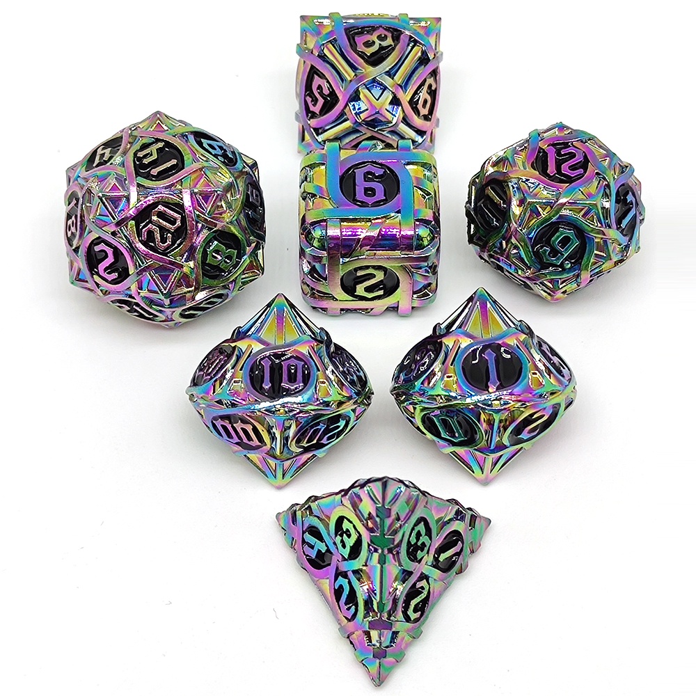Metal dice Dragon and Dungeon DND TRPG table game accessories 7 pieces ...