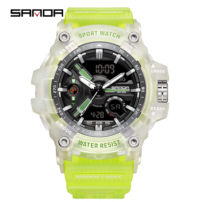Sanda Fall-resistant Military Multi-display Dial Luminous Luxury Quartz ...
