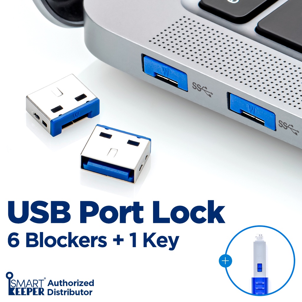 USB Port Lock 6 (6 x USB blocker + 1 Key) | Shopee Philippines