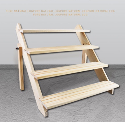 Storage rack indoor and outdoor solidwood plant rack wooden multi-layer ...