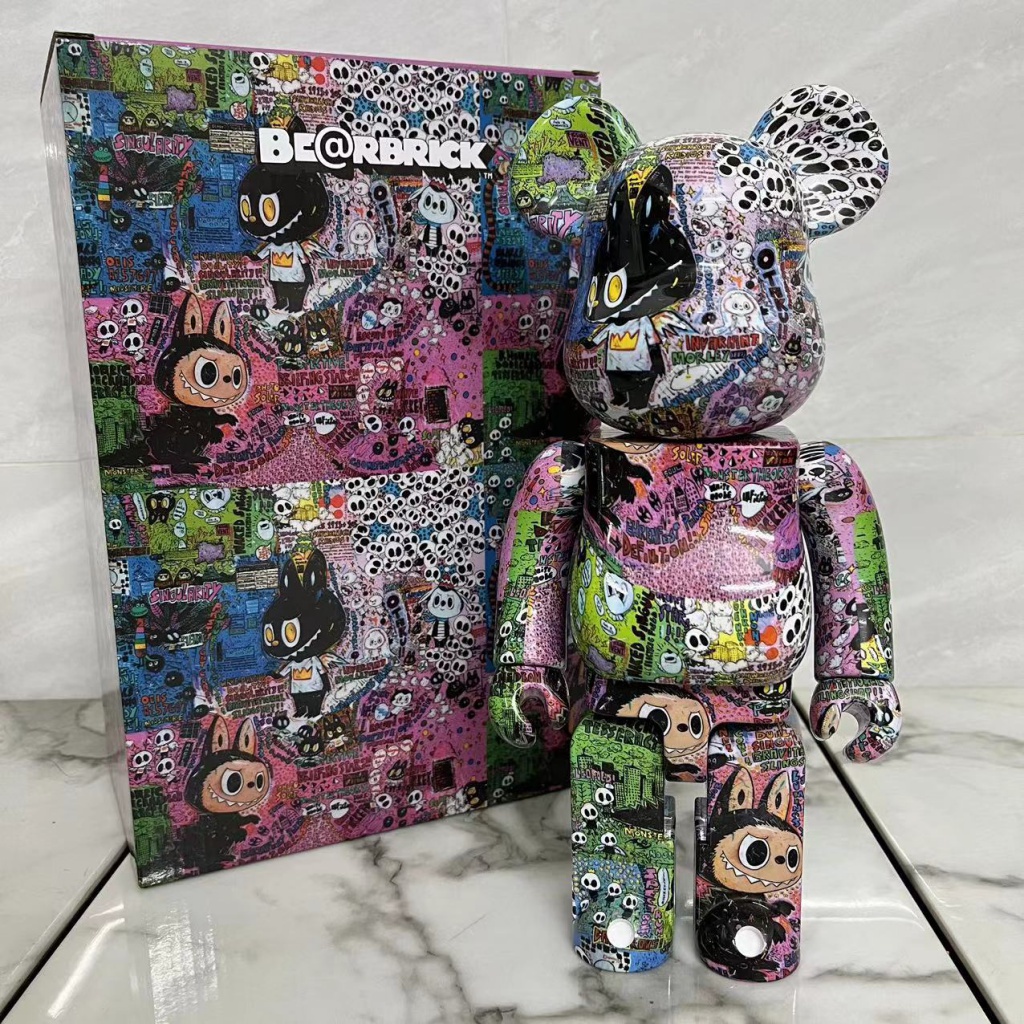 Bearbrick 400% Violent Bear Building Blocks Labubu Atong Mumi Mouse ...