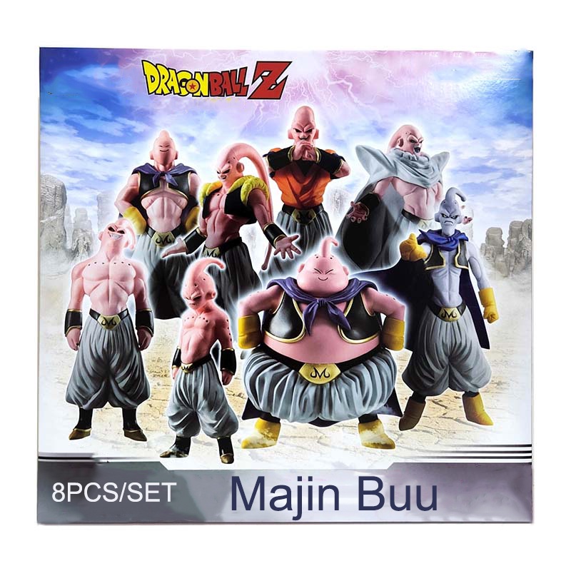 8pcs/Set Dragon Ball Z Figures Majin Buu Full Set LOT 1/12 Scaled Buu ...