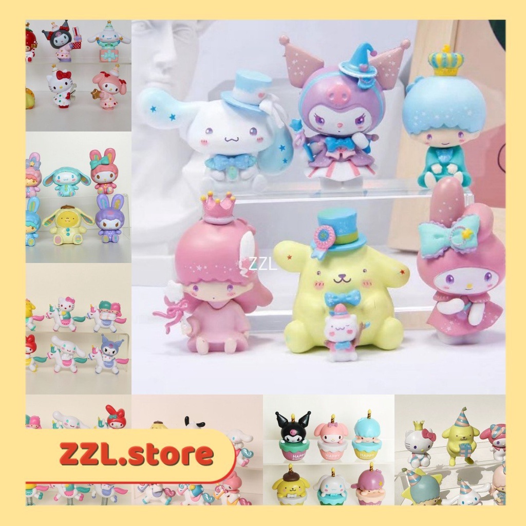 Sanrio Cinnamoroll Kuromi My Melody Pom Pom Purin Pochacco Action Figure Model | Shopee Philippines