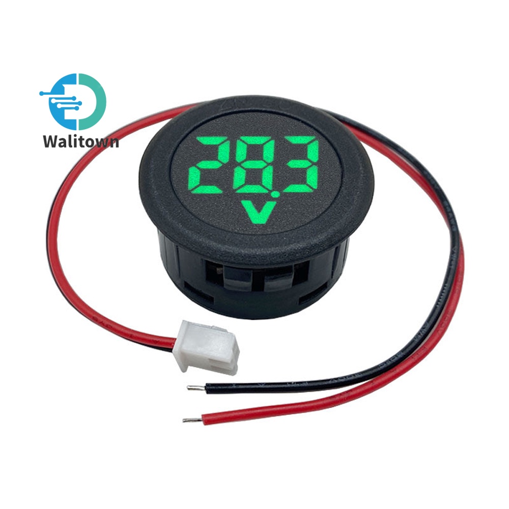 LED Digital Display Circular Two-wire Voltmeter DC 4-100V DC Digital ...