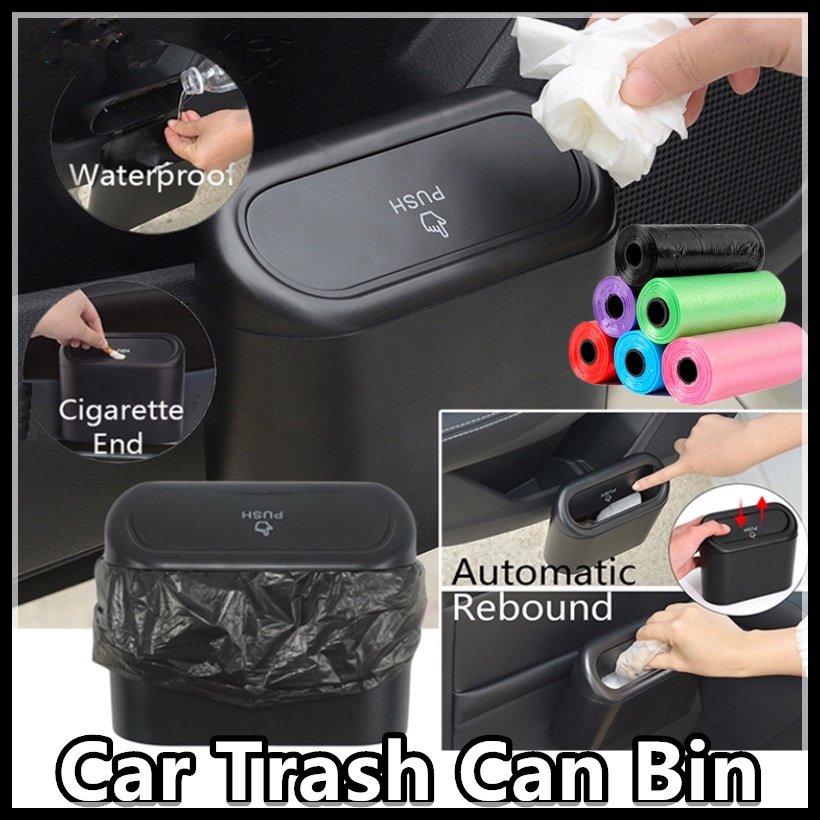 Car Trash CanBin Portable Car Dustbin Garbage Organizer Holder Hanging ...