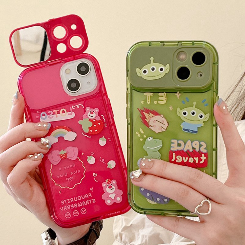 Bear LOTSO Mirror Phone Case for iPhone 11 12 13 14 Pro Max Plus Mini ...