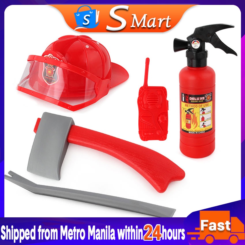 【In Stock】Firefighter Toy Set Kids Role Play | Shopee Philippines