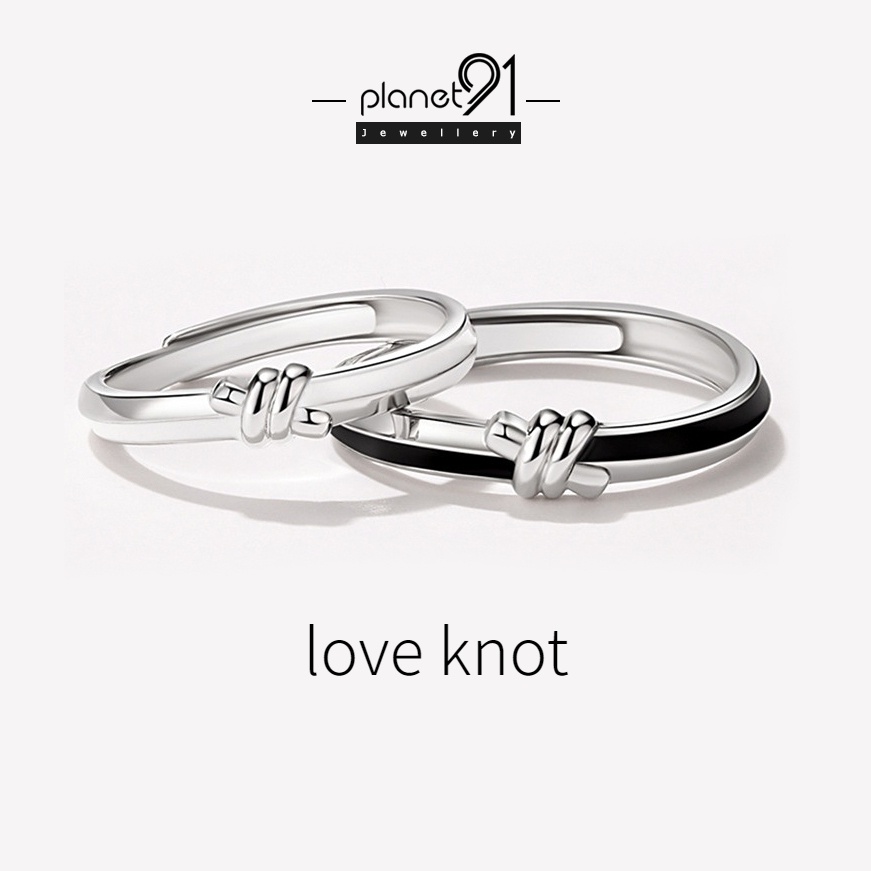 [planet91]New Fashion Love Knot S925 Silver Stainless Adjustable Simple ...