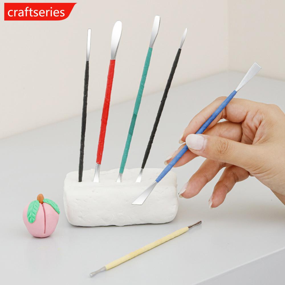 CRAFTSERIES 6pcs/set Stainless Steel Pottery Sculpting Tools Clay ...