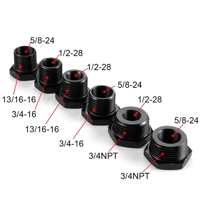 1Pc Car Oil Fuel Filter Adapter 5/8-24 1/2-28 To 13/16-16 3/4-16 3/4 ...