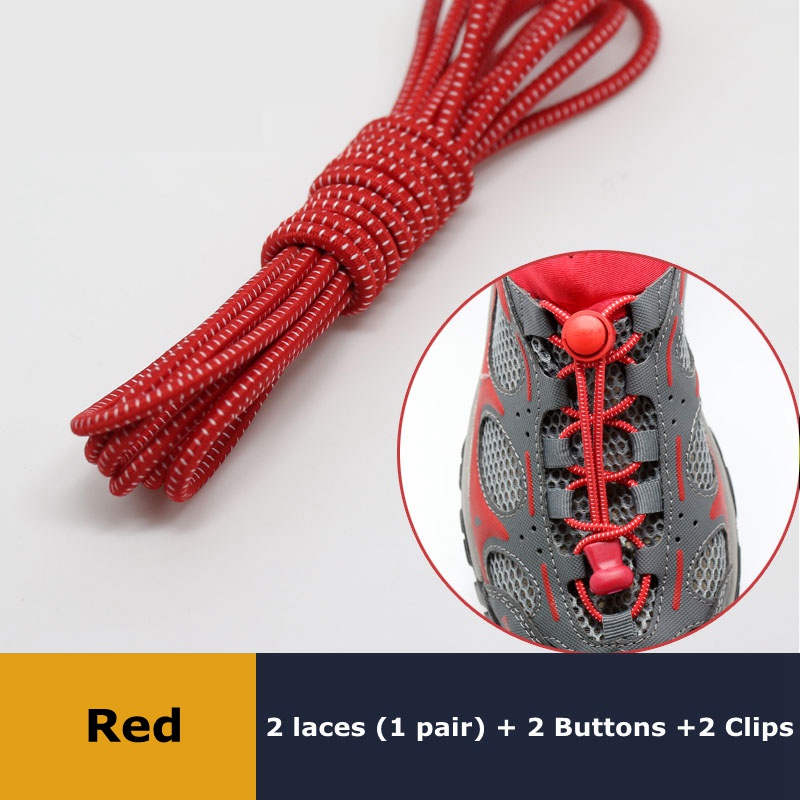 1 Pair 23 Colors Sneaker Shoelaces Elastic No Tie Shoe Laces Stretching ...