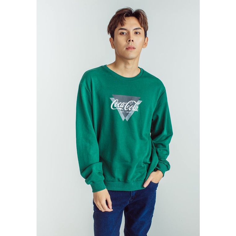 Mossimo Coca-Cola Moss Green Modern Fit Pullover with Flat Pint ...