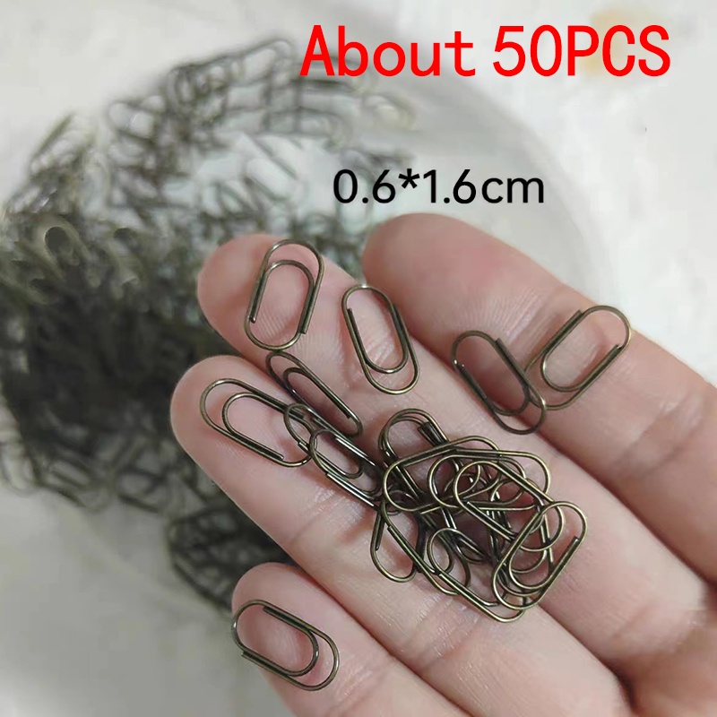 50PCS Quality Paper Clip 16/20mm Bronze Rose Heart Set Binding Pin ...