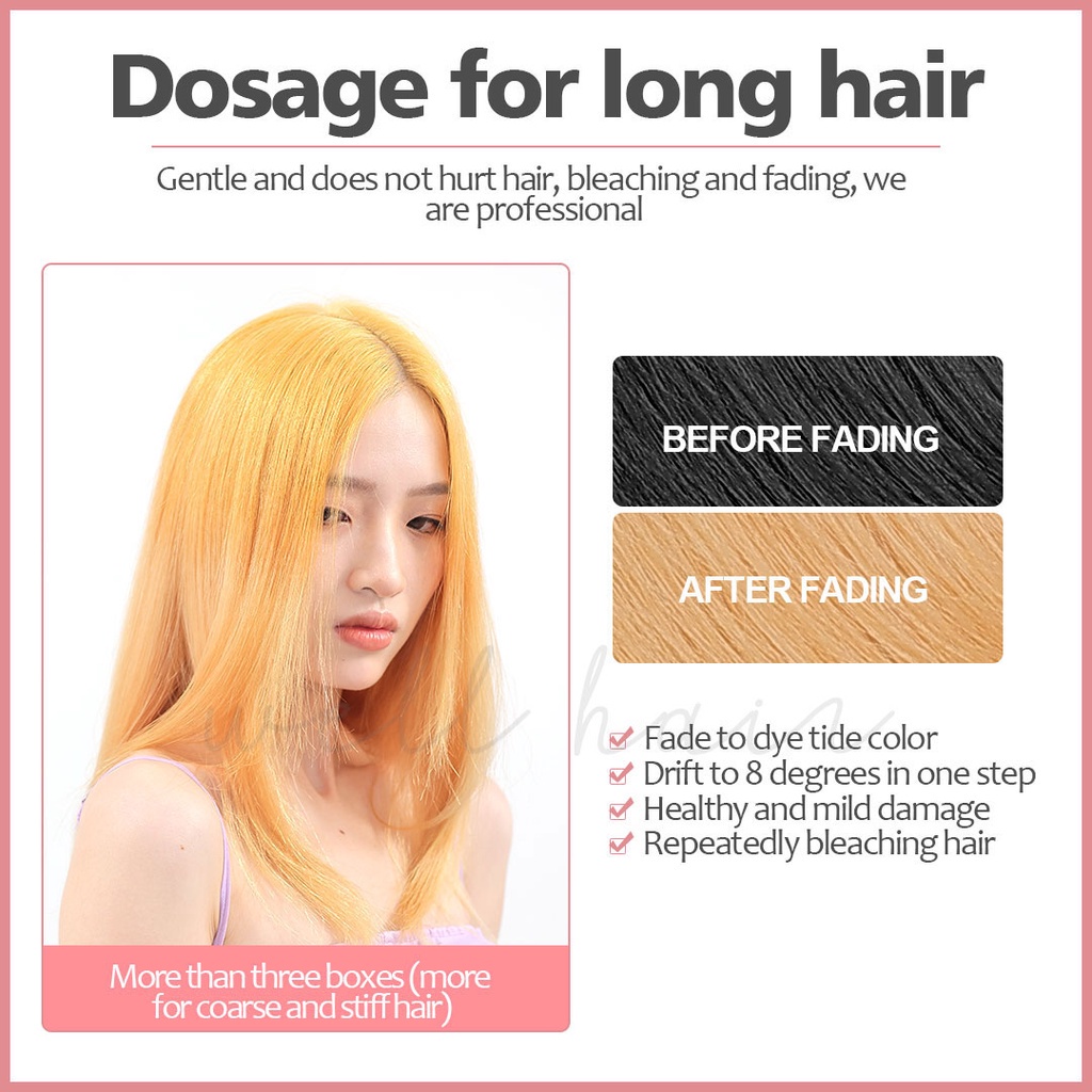 2 in 1 Fast Color Fading Hair Bleaching Cream Set 50ml Free with ...