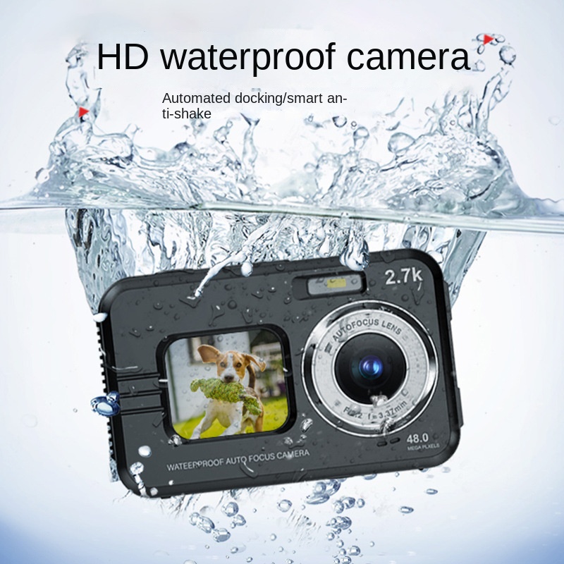 HD dual-screen photography waterproof camera digital camera underwater ...