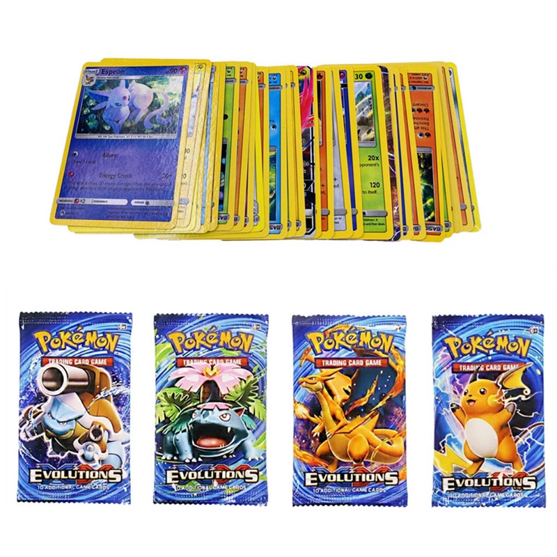 4 packges/set Latest Anime Pokémon Card Evolutions Unified Minds Battle ...