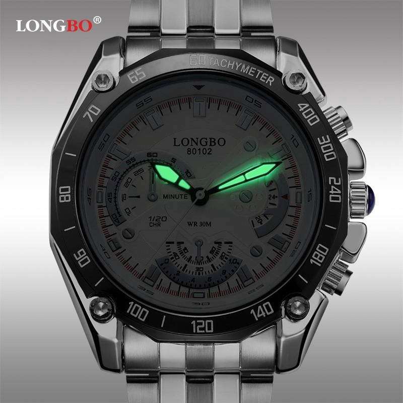 LONGBO 80102 Men's Stainless Steel Quartz Casual Watch | Shopee Philippines