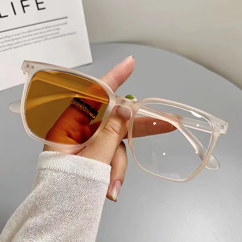 (- 0~- 600) Photochromic myopia glasses, large frame glasses, male gray ...