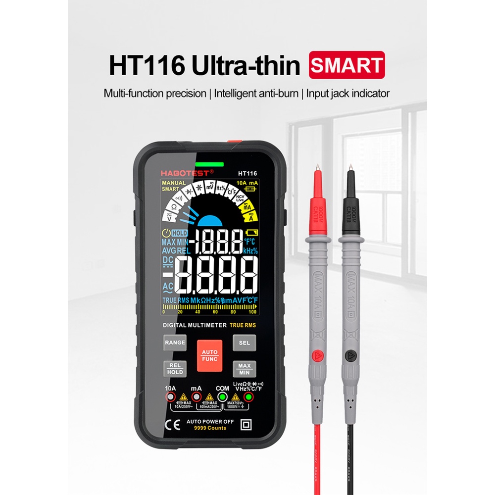 HABOTEST HT112 HT116 Digital Multimeter Multimetro Digital Auto Range ...