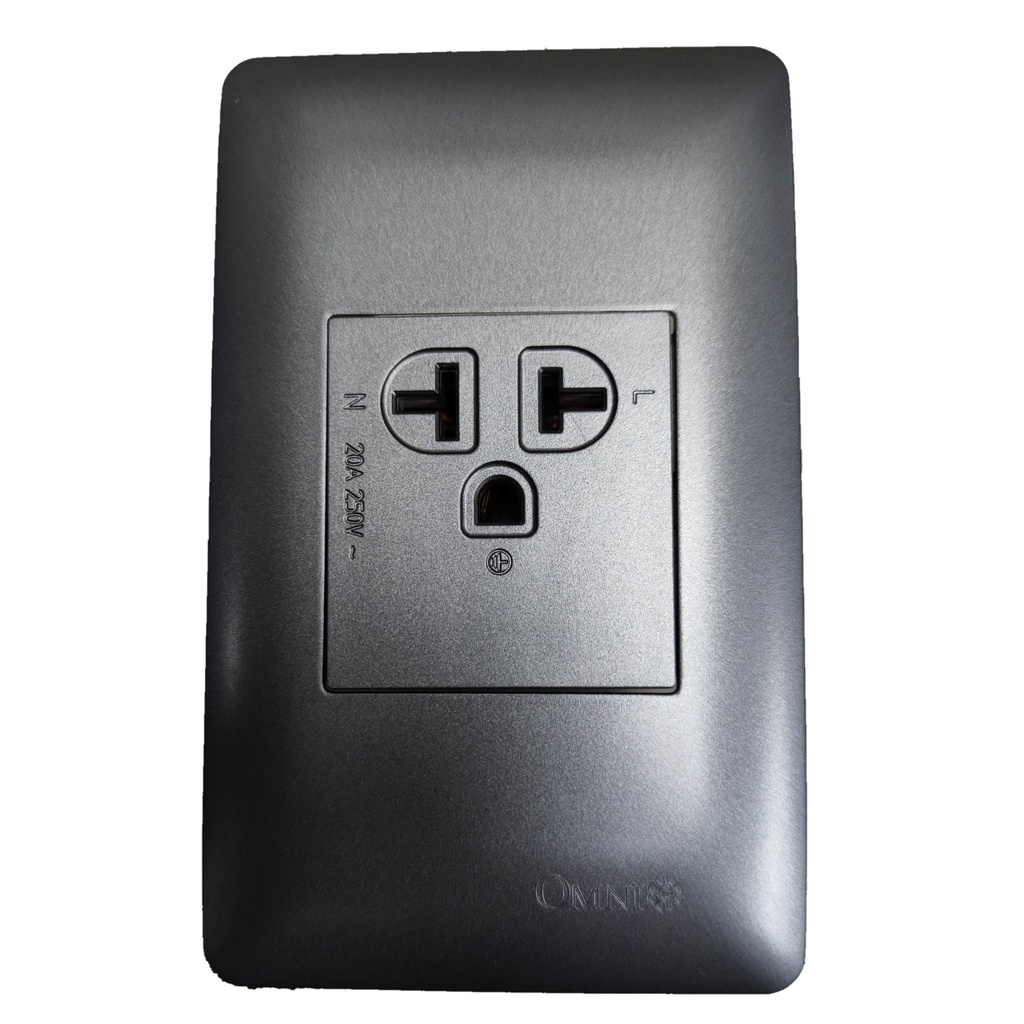 Omni Aircon Outlet Tandem Outlet with Plate (Designer Series) Dark Gray ...