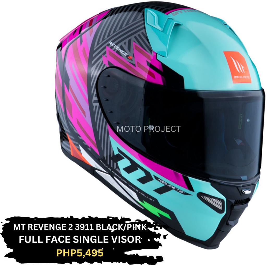 MT Helmets Full Face REVENGE2 3911 (FREE Clear Visor) | Shopee Philippines