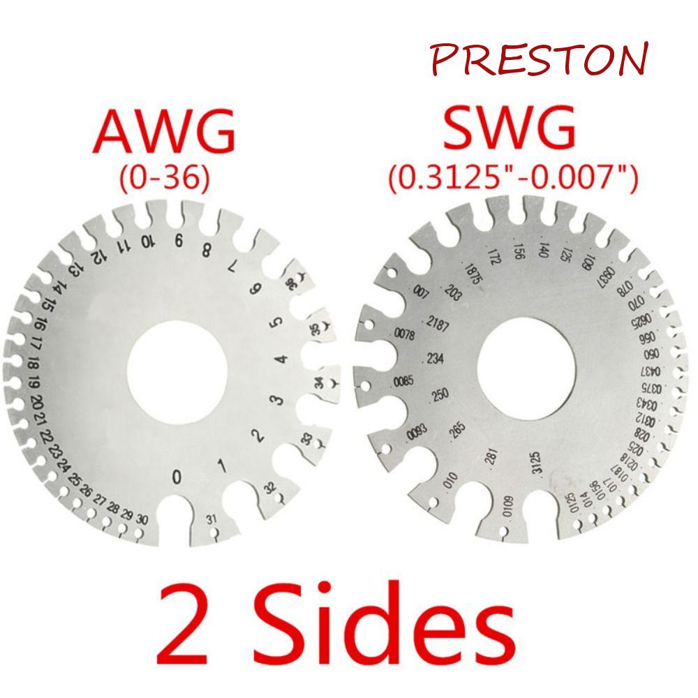 PRESTON Wire Gauge AWG SWG Round Soldering Inspection Tool Thickness ...