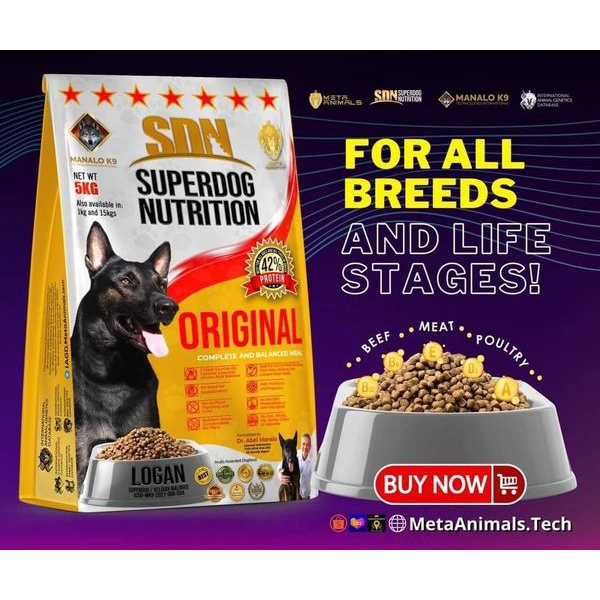 SuperDog Nutrition (SDN) Original All Breeds and Sizes 5KG SDN 42% ...