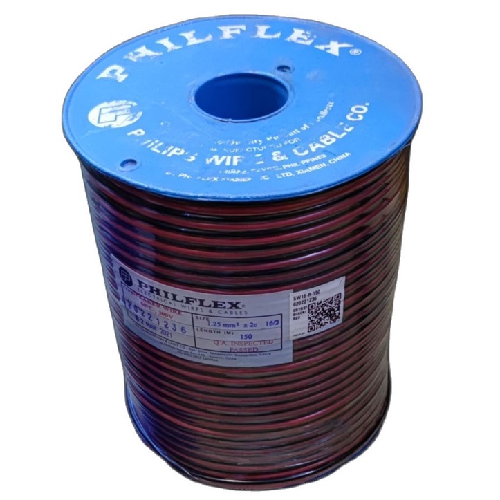 Philflex Speaker Wire AWG 16/2 Red and Black Pre-Cut, 1.25mm R/B ...