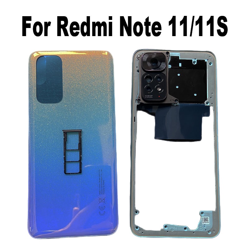 Full Housing Body For Xiaomi Redmi Note 11 11S Back Battery Cover Rear ...
