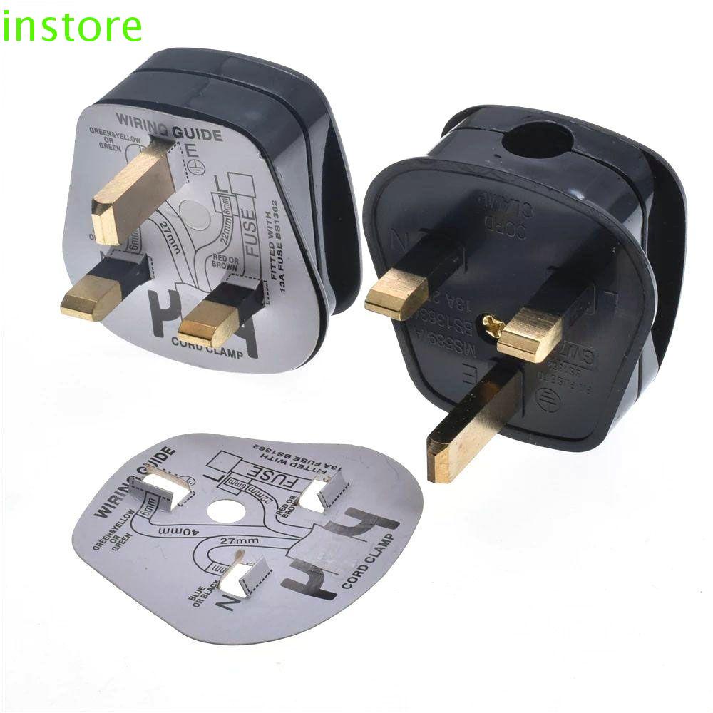 INSTORE Power Plug Detachable With Fuse British Standard Triangle ...