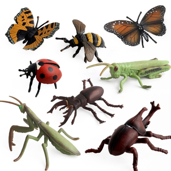 PZ Simulation Insect Figurines Butterfly Grasshopper Lifelike Animal ...